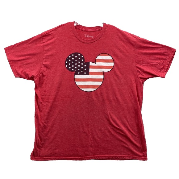 Disney | Shirts | Disney Tshirt 3xl Mickey Mouse Freedom Usa Flag Retro ...
